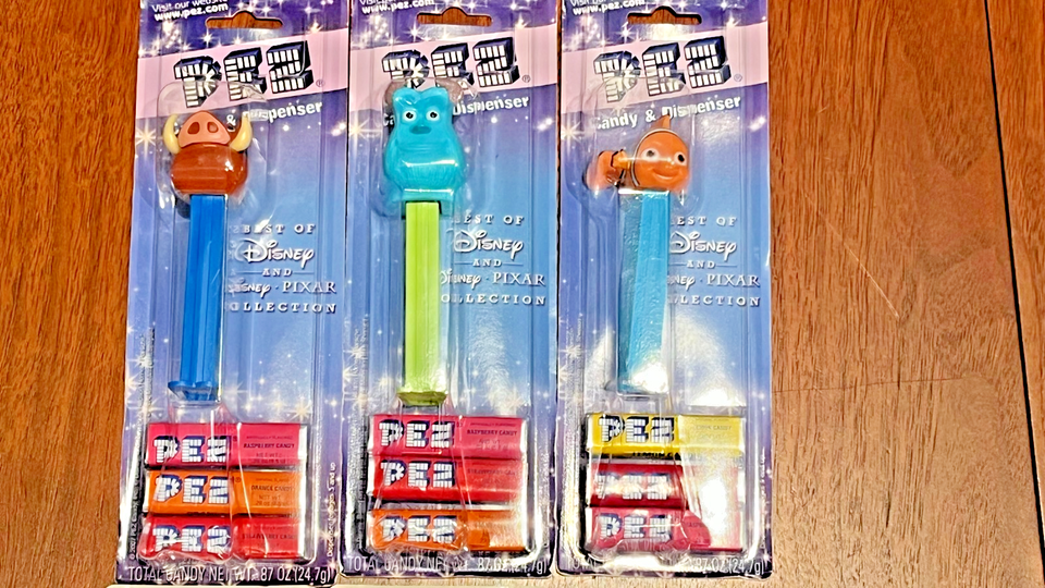 7 Disney Pixar Pez Pumbaa Dory Squishy Randall Boggs Mike Wazowski New ...