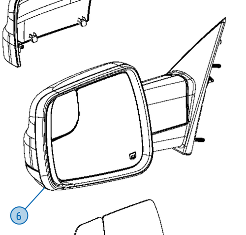 Genuine Ram DT 1500 2019-2023 RH Mirror With Memory - Mopar (68276510AH ...