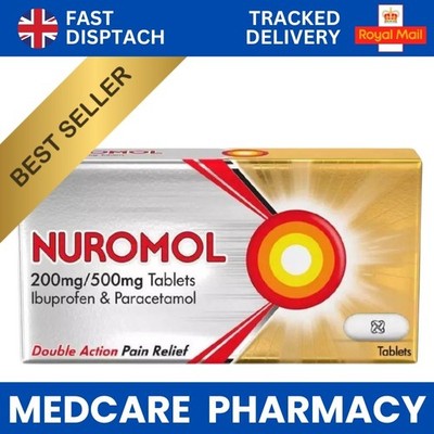 Nuromol 200mg/500mg Tablets | Pain Relief | LARGE BOX | 32 Tablets ...