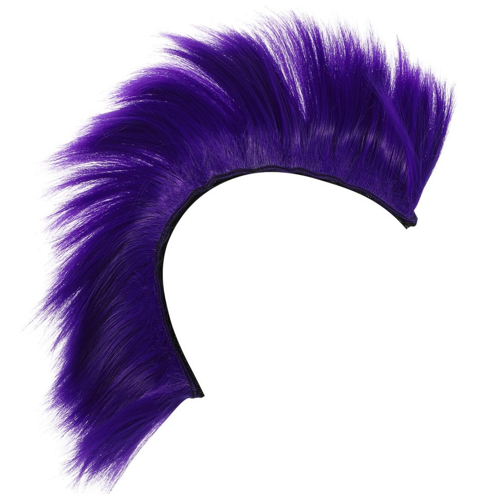 Spiky Mohawk Lustige Kopfbedeckung Wig Men Purple Ponytail | eBay UK