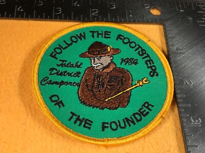 H2-72 BOY SCOUTS OF AMERICA PATCH -1984 FOOTSTEPS OF FOUNDER CAMPOREE ...