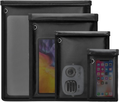 4 Pack Faraday Bags, Large Faraday Bag EMP Proof for Phones & Laptops ...