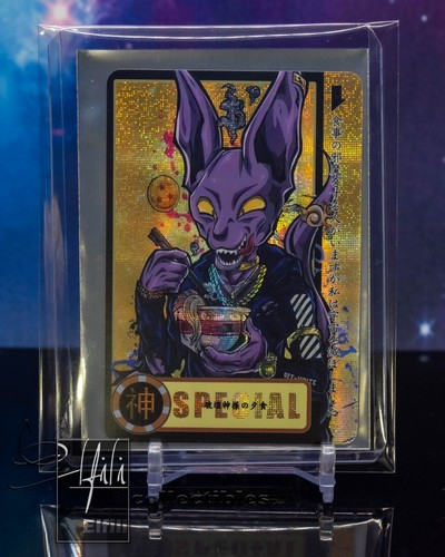 2022 Dragon Ball Drip Beerus Holo Foil SPECIAL Edition RARE Flash Card ...