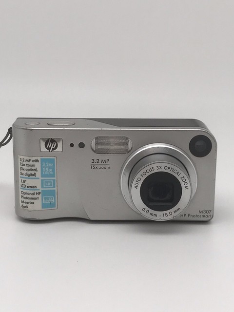 HP PhotoSmart M307 3.2 MP 15x Zoom FCLSD-0410 Digital camera working ...