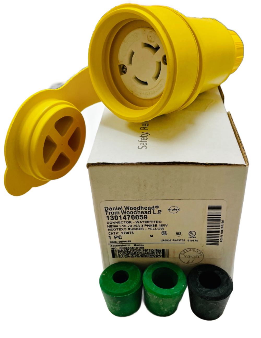 1301470059 Power Conn Receptacle, Female Sockets NEMA L16-20R Free ...