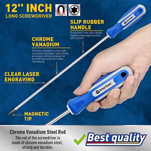 6piece Extra Long Torx Screwdrivers Set Length 12''300mm T10 T30 Long ...