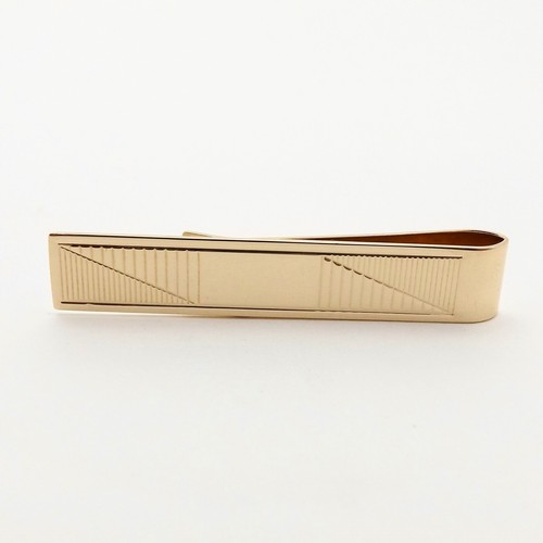 14k Gold Engravable Ribbed Money Tie Clip New | eBay