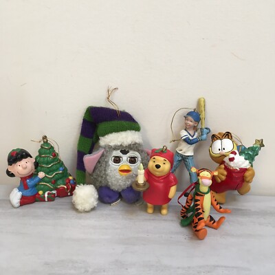 Lot Of 6 Vintage Disney, 1999 Furby, Garfield, Lucy Peanuts Pooh Tigger ...