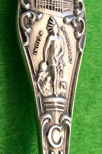 Ottawa Nation Indian Monument "Alarm" Chicago 5.9" Sterling Souvenir ...