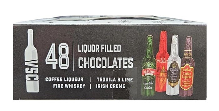VSC Assorted Liquor-Filled Dark Chocolates 48 Count 18 oz Gift Set Free ...