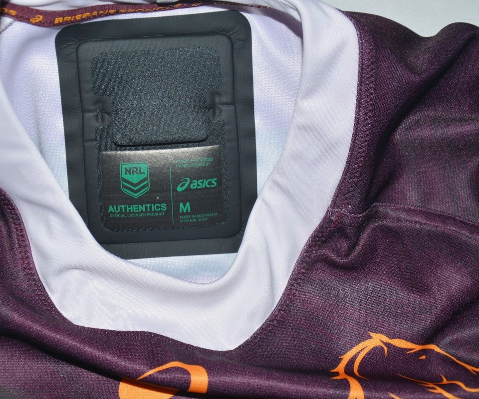 Brisbane Broncos Player Issue NRL Home Jersey with GPS Pouch Size ...