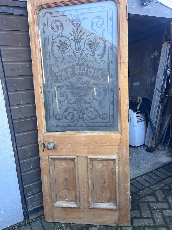 Antique Reclaimed Etched Door | eBay UK