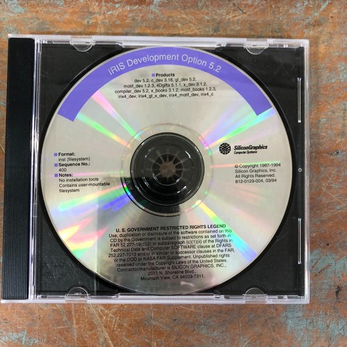 Silicon Graphics SGI IRIX Development Option 5.2 CD-ROM Software | eBay