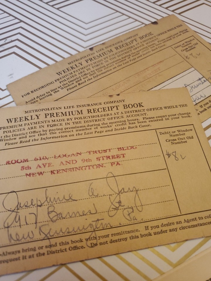 Large Lot Veteran's Administration Life Insurance Reciepts 1940s WWII ...