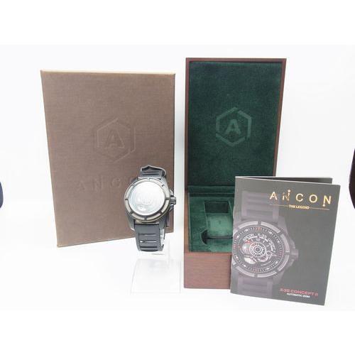 ANCON X-35 Concept 2 X-35C203 Automatic Black Dial Rubber Mens Watch | eBay