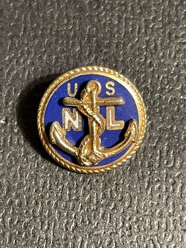 High Quality Gold Tone US Navy League Lapel Button Pin USNL NL | eBay