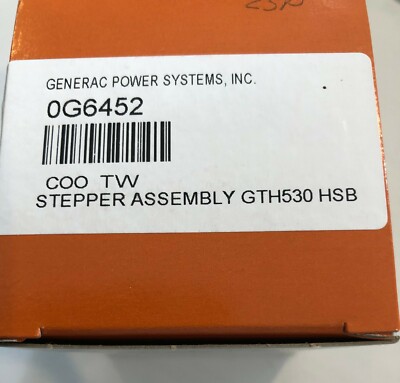 Generac 0G6452 STEPPER ASSY. GTH530 HSB | eBay