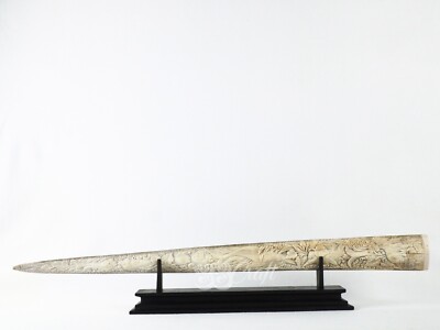 Swordfish Bill Real Marlin Bone Carved Dolphin Fish 30'' Antique ...