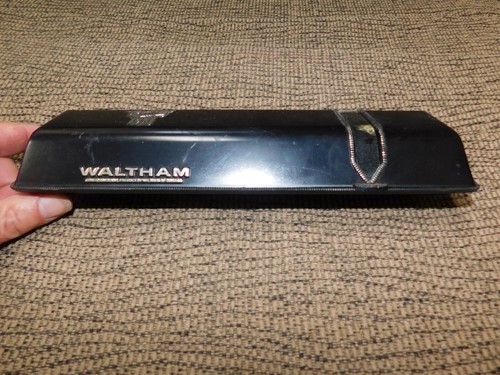 Vintage Waltham 21 Jewel Black plastic Watch Box 10.25" x 2.75" | eBay