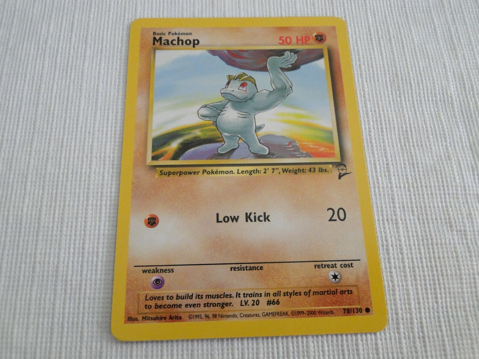 2000 Pokemon Wizards Base Set 2 Machop Card 78/130 | eBay