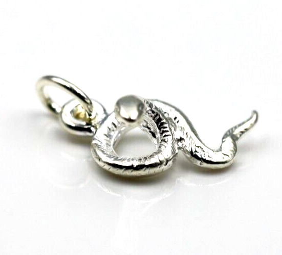 Genuine 925 Sterling Silver Snake Charm Or Pendant *Free in oz | eBay