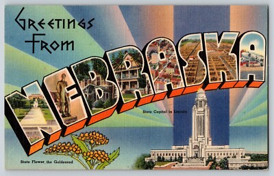 Postcard Greeting from Nebraska - Large Letter | eBay