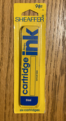 Sheaffer Blue Skrip Ink Cartridges, Pack of 6 cartridges, NOS cartridge ...