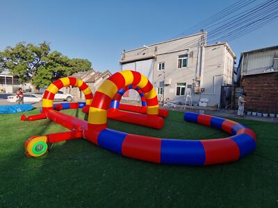 40x20ft PVC Inflatable Go Karts Race Track Car Zorb Ball Racing Court ...
