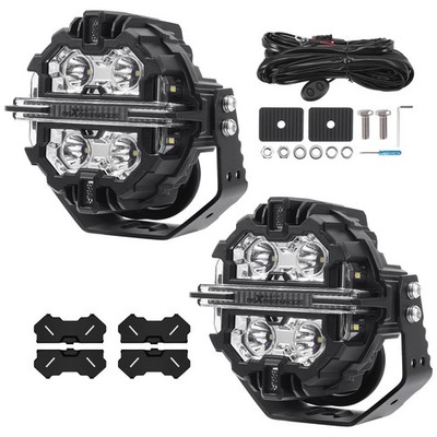 Round LED Driving Lights 5inch 178W Spot Beam Side Shooter Off Road ...