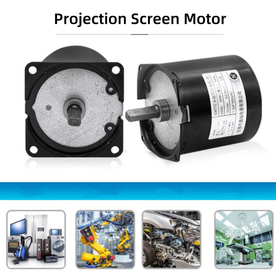 25W 220V 60KTYZ 15rpm/Min Synchronous Motor AC Permanent Magnet CW/CCW ...