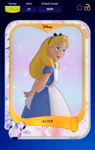 ALICE - BASE 2025 - DIAMOND - TIER 7 - TOPPS DISNEY COLLECT DIGITAL | eBay