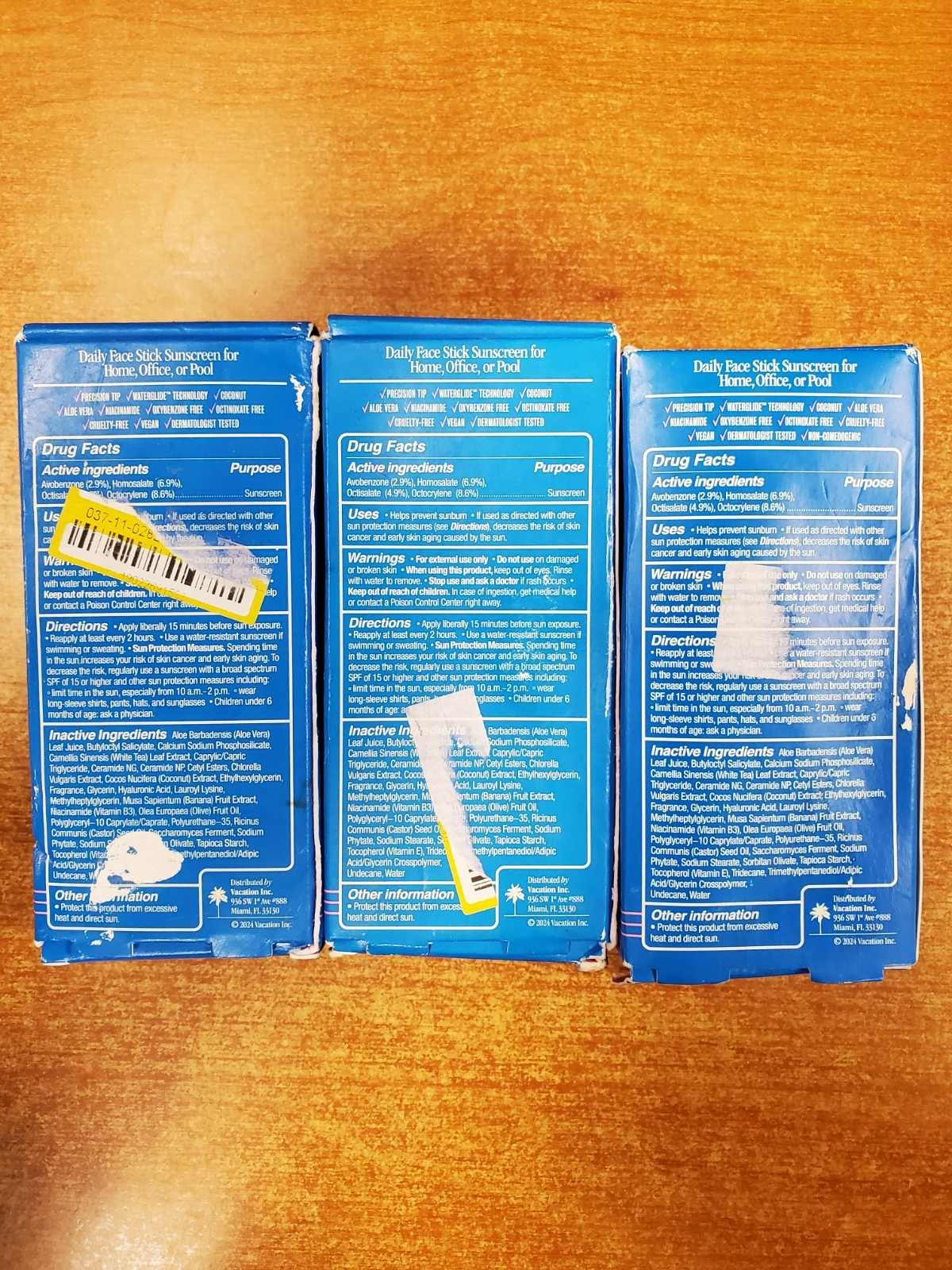 3 Pack: Vacation Super Stick SPF 45 Face Sunscreen 0.7 oz ea (Exp 7/31 ...