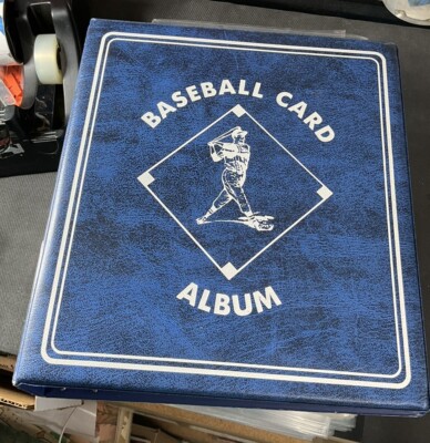 3 Used Vintage Baseball Card Album Binder 3 Ring w/ 150 Protective Page ...