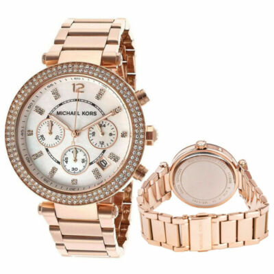 MICHAEL KORS PARKER MULTI-FUNCTION ROSE GOLD ST.STEEL WOMEN'S WATCH ...