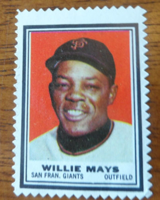 1962 TOPPS BASEBALL STAMP WILLIE MAYS SAN FRANCISCO GIANTS S-51 | eBay