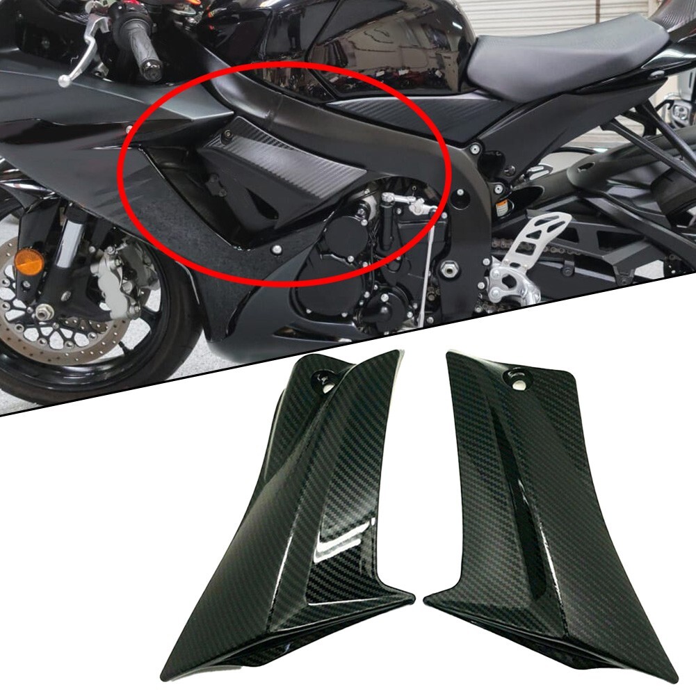 FOR SUZUKI FRAME COVER Part ABS Black CARBON FIBRE GSX-R 600 2011-2020 ...