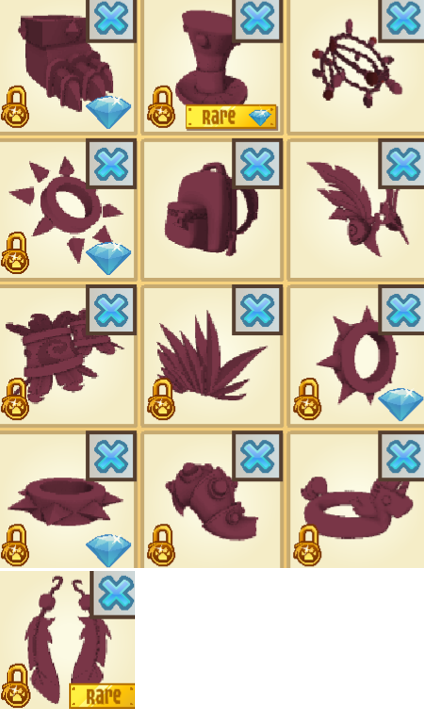 Animal Jam Classic AJ AJC Rare Magenta Clothing 13-Item Bundle (Read ...