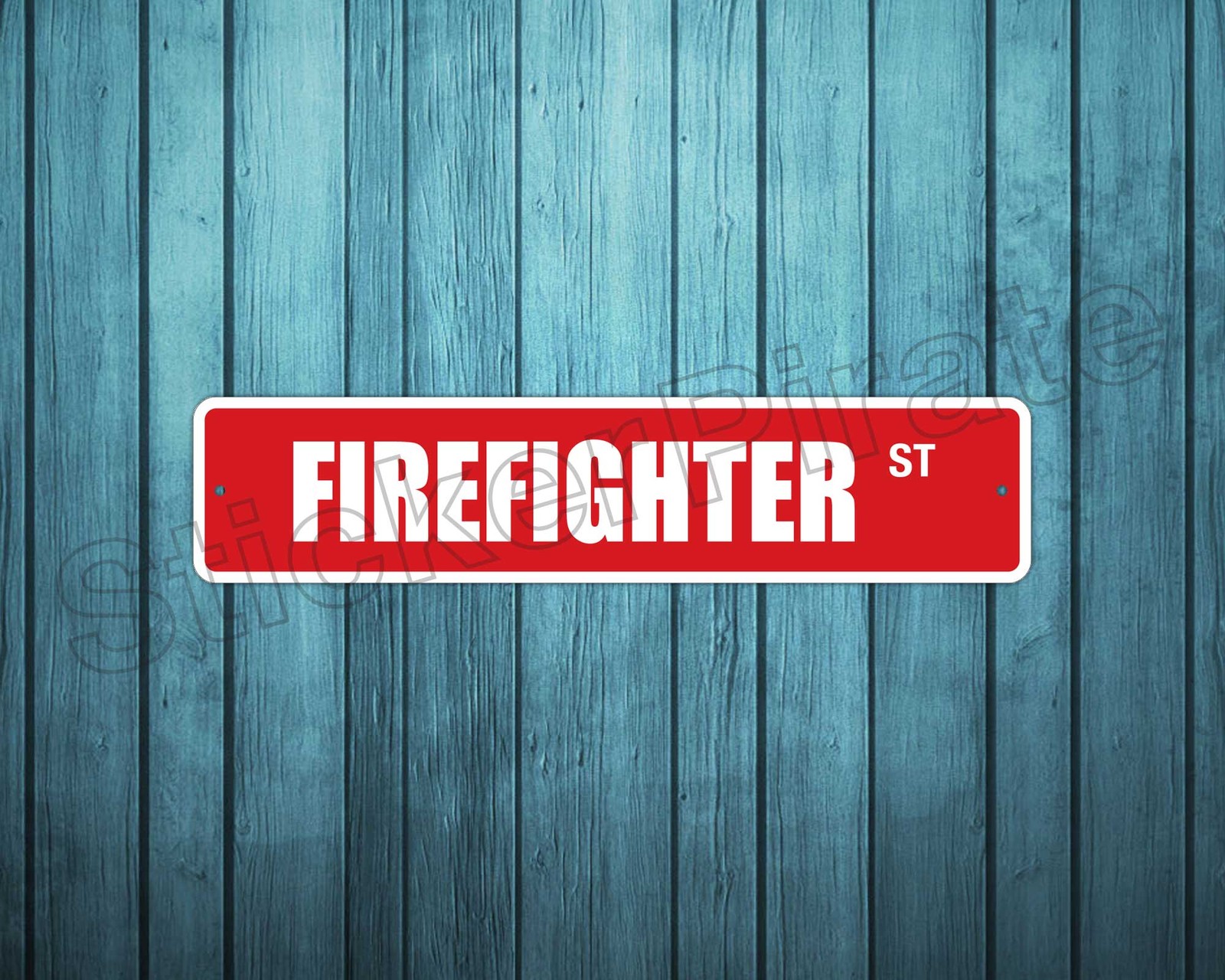 *Aluminum* Firefighter 4" x 18" Metal Novelty Street Sign SS 1429 | eBay
