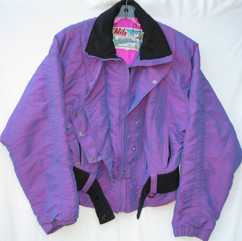 Vintage women's Nils U.S.A. made zip front nylon ski jacket size 22 ...