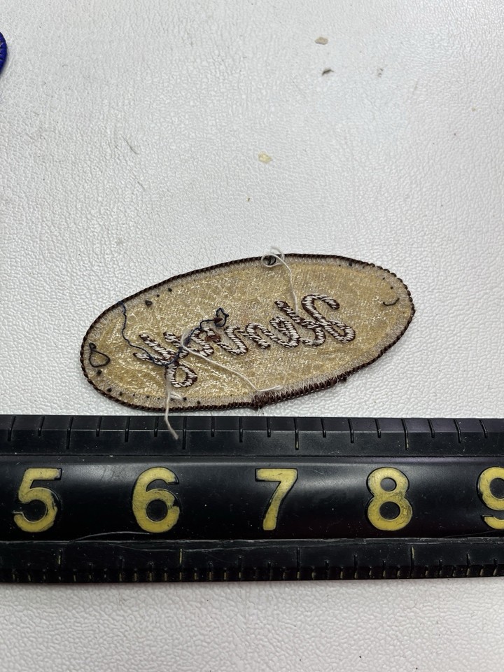 Vintage Brown NAME HENRY Patch (Uniform Workwear L ID Work Shirt ...
