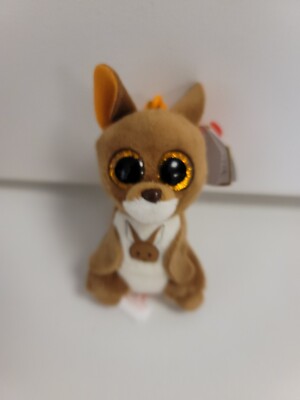 Ty Beanie Boos KIPPER Kangaroo w/ baby Joey 4” 10cm KeyClip new rare ...