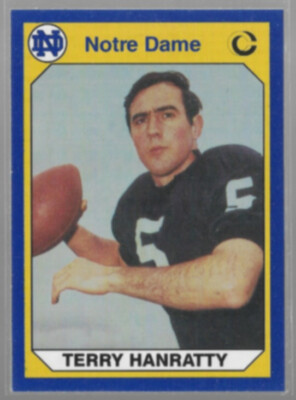 TERRY HANRATTY 1990 Collegiate #42. NOTRE DAME | eBay