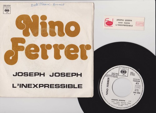 NINO FERRER-Joseph Joseph/L'inexpressible-JUKE BOX CBS - avec étiquette JB-1977- | eBay