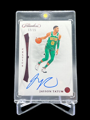 2018-19 Panini Flawless Jayson Tatum VS. Signatures Left Ruby /15 #VL ...