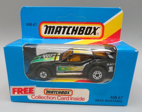 Matchbox IMSA Mustang Black Green Yellow Car MB67 NEW | eBay