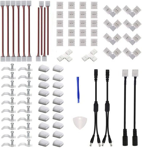 3528 2-pin 8mm LED Connector kit led Strip Connector L-Shaped Connector ...