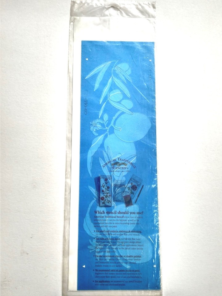 American Traditional Classic Stencil Dimensions (3 part overlay 5"x16 ...