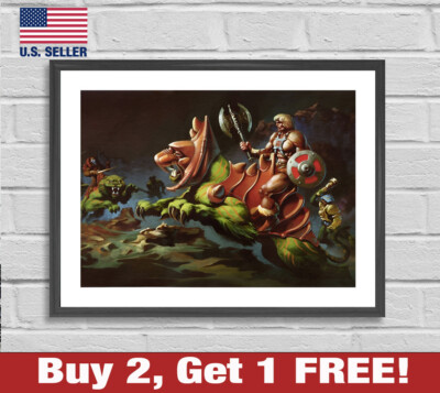 He-Man Masters of the Universe Poster 18" x 24" Print 80s Retro Box Art ...
