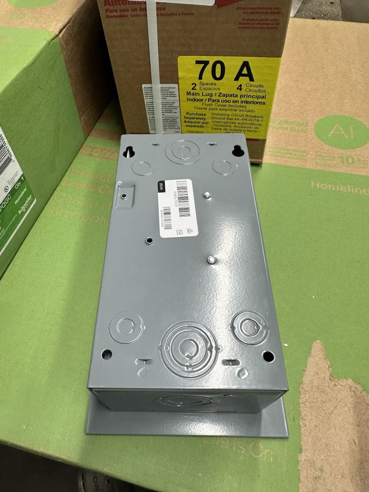 Square D Homeline 70 Amp 2 Space 4 Circuit Load Center HOM24L70FCP | eBay