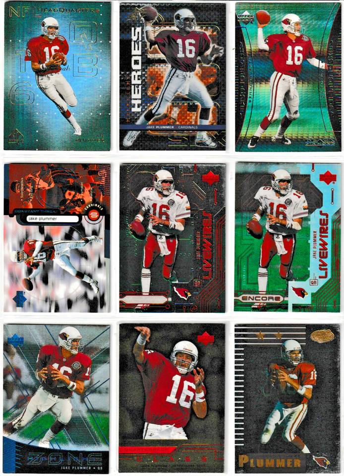 Jake Plummer (Cardinals) 18 card lot with rookies and inserts | eBay